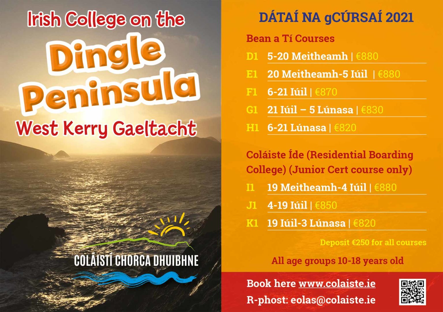 Irish Courses Summer 2021 - Coláistí Chorca Dhuibhne Irish College
